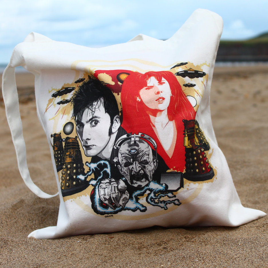 Doctor Who Tote Bag - Set of 3 Bags - Official BBC Doctor Who Canvas ...
