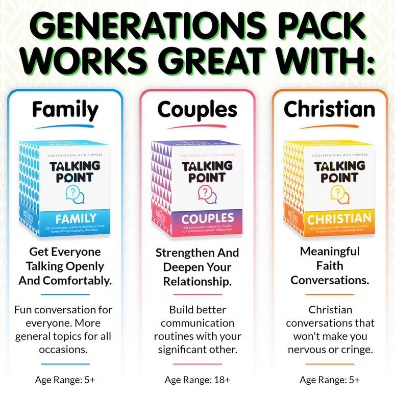 GENERATIONS Pack – Talking Point Cards