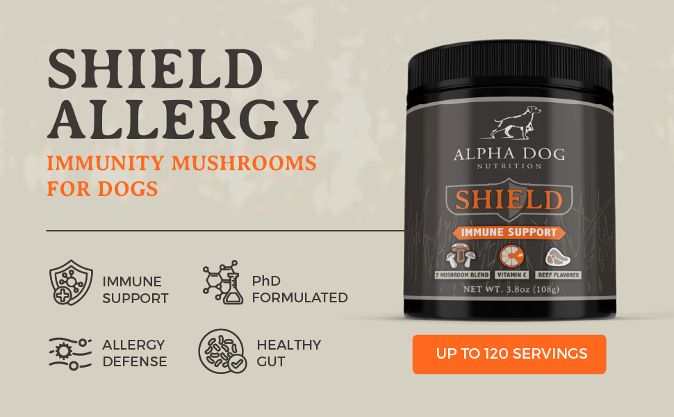 Shield Allergy Immunity Supplement for Dogs – Alpha Dog Nutrition