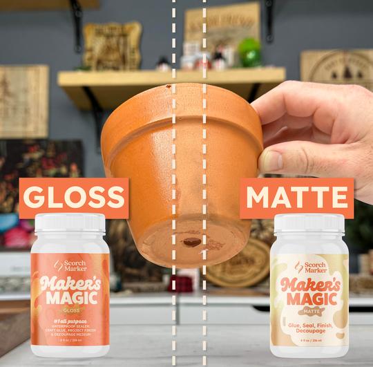 Maker's Magic Gloss - #1 Craft Glue, Waterproof Sealer & Project Finish ...