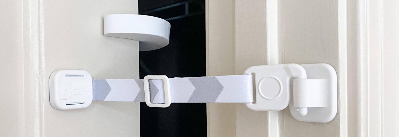 Door Buddy® Baby Proof Door Lock Plus Foam Finger Pinch Guard