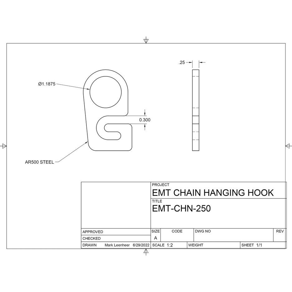 EMT Chain Hanger Hook 🎯