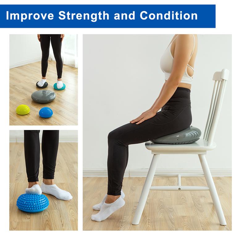 StrongTek Hedgehog Balance Pods with Hand Pump, Stability Trainer Set