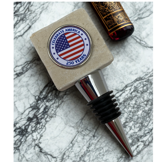 250th Anniversary of America Marble Bottle Stopper | Gift to Celebrate