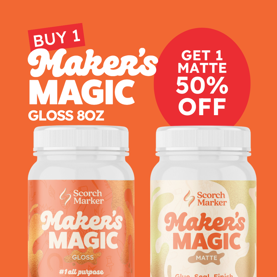 Maker's Magic Gloss + Matte Combo Pack | Craft Glue, Waterproof Sealer ...