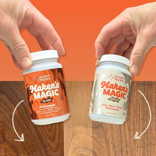 Maker's Magic Bundle - Gloss + Matte | Craft Glue, Waterproof Sealer ...