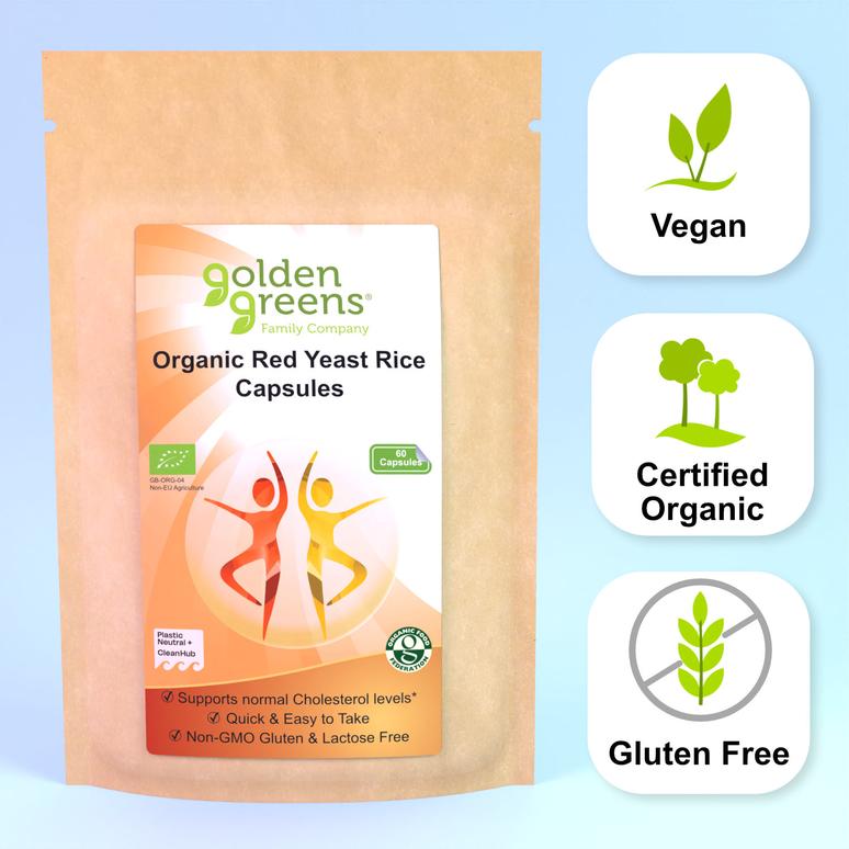 Organic Red Yeast Rice Capsules - Golden Greens Organic Ltd