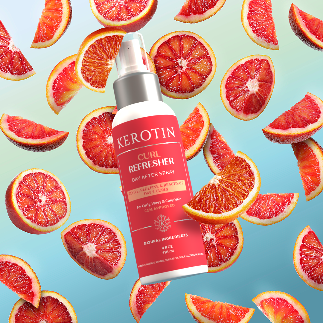 Curl Refresher Day After Spray for Curly, Wavy & Coily Hair-Kerotin