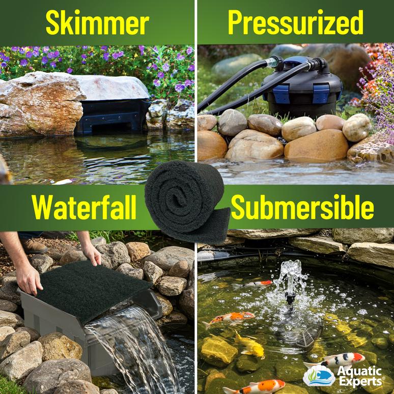 Koi Pond Coarse Filter Pad Black Bulk Roll – Durable Media | Aquatic E ...