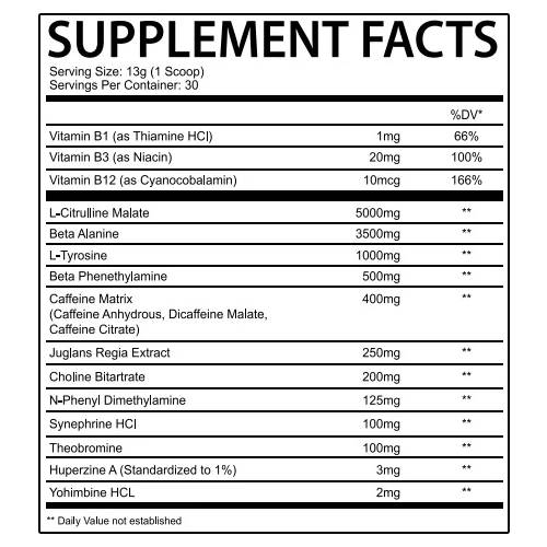 CHAOTIC RAGE PreWorkout - Mad House Innovations