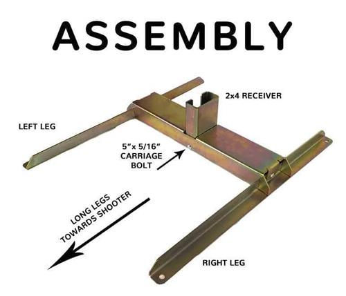 2x4 Shooting Target Stand - Yellow Zinc Plated AR500 Steel ...