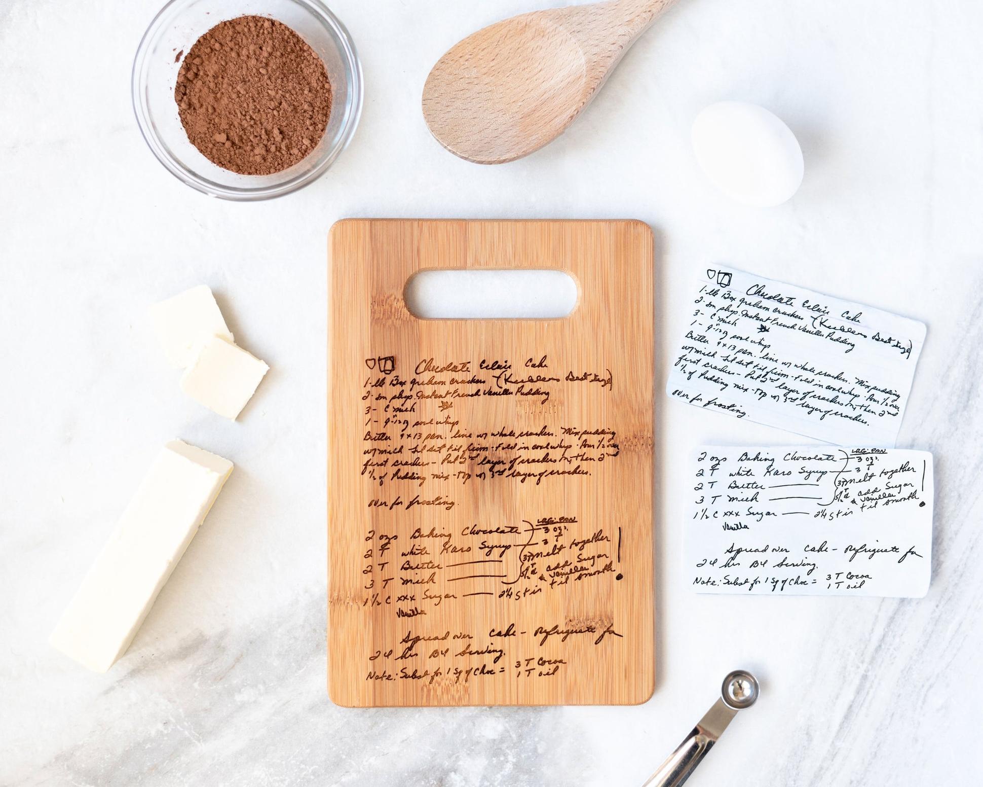 Family Recipe Board | Small | Personalized Cutting Board | Kustom ...