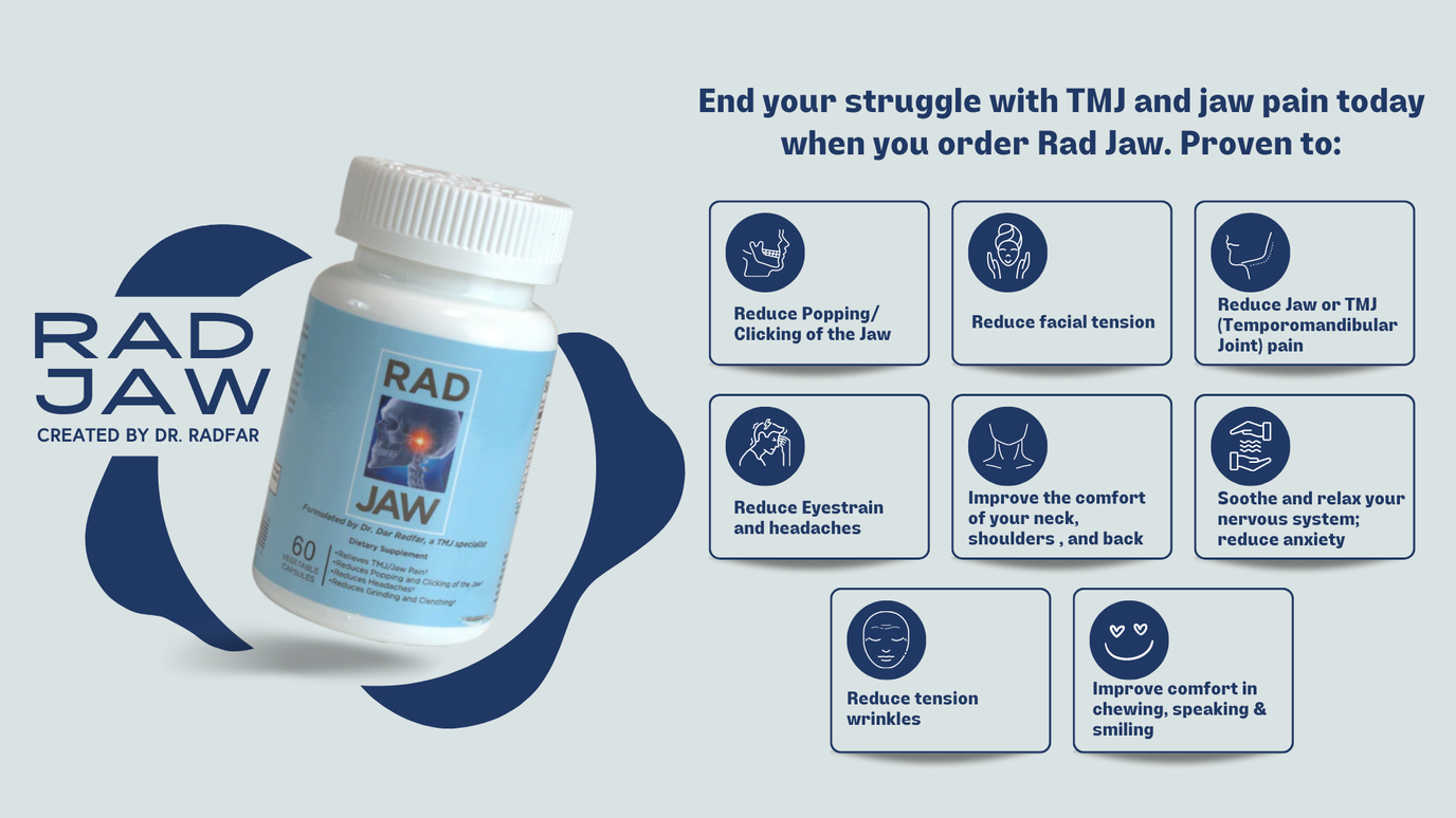 Reduce Jaw Pain with Rad Jaw All Natural Supplement | Rad Health Inc