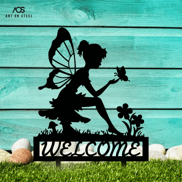 Fairy Welcome Garden Decor - | Art on Steel