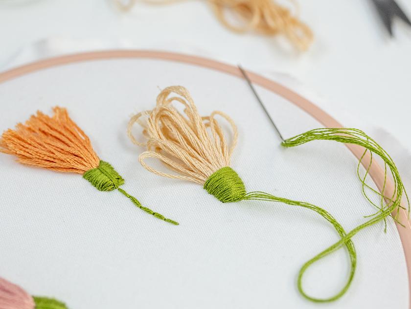 Thread Bundle Flowers - Learn How to do This Modern Embroidery Techniq ...
