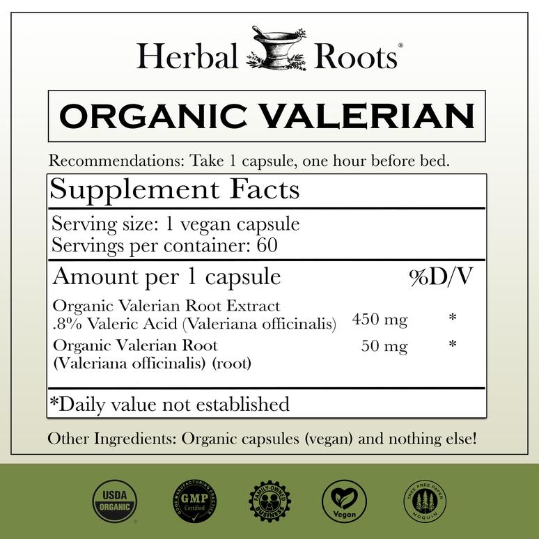 Pure Valerian Root in Caps - 60 Counts with 500 mg – Herbal Roots