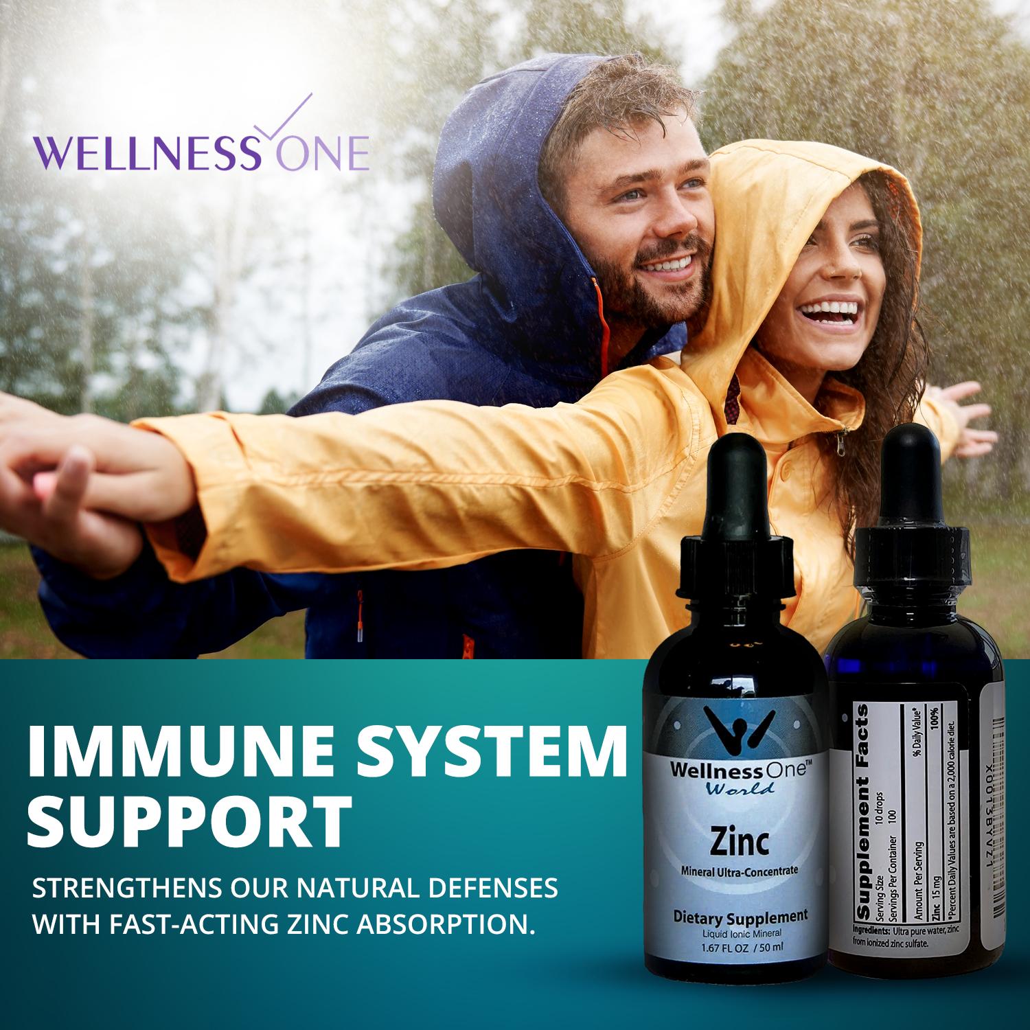 Zinc Drops - Liquid Ionic Mineral Supplement 50 ml Bottle (100 days at