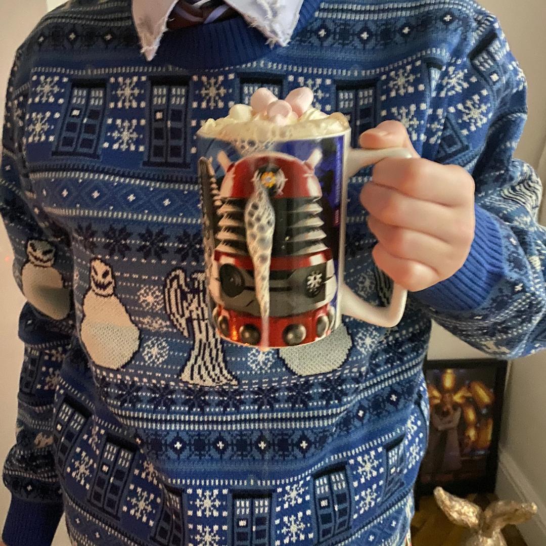 Doctor Who Christmas Jumper - TARDIS, Weeping Angels & Snowmen Sweater ...