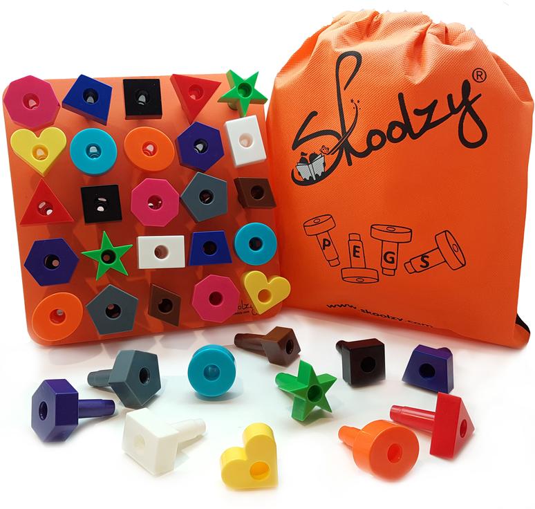 Toddler Peg Board 38 pcs | Pegboard for Toddlers – Skoolzy