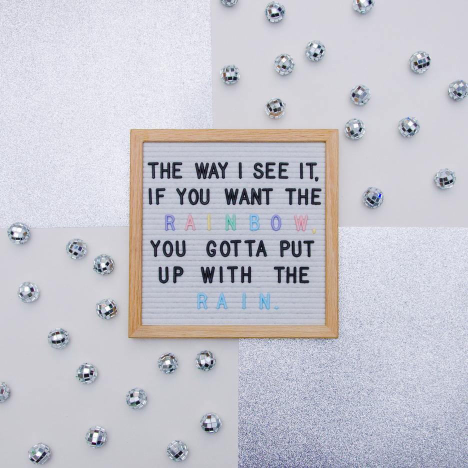 Premium White Felt Letter Board - 10x10 Inches