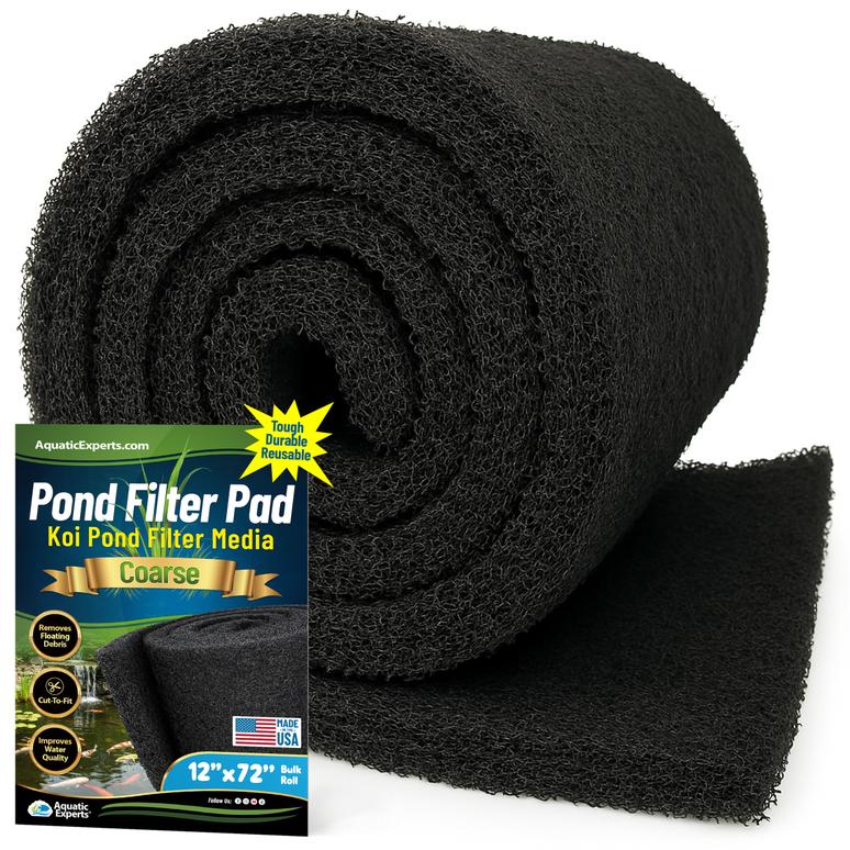 Koi Pond Coarse Filter Pad Black Bulk Roll – Durable Media | Aquatic E ...
