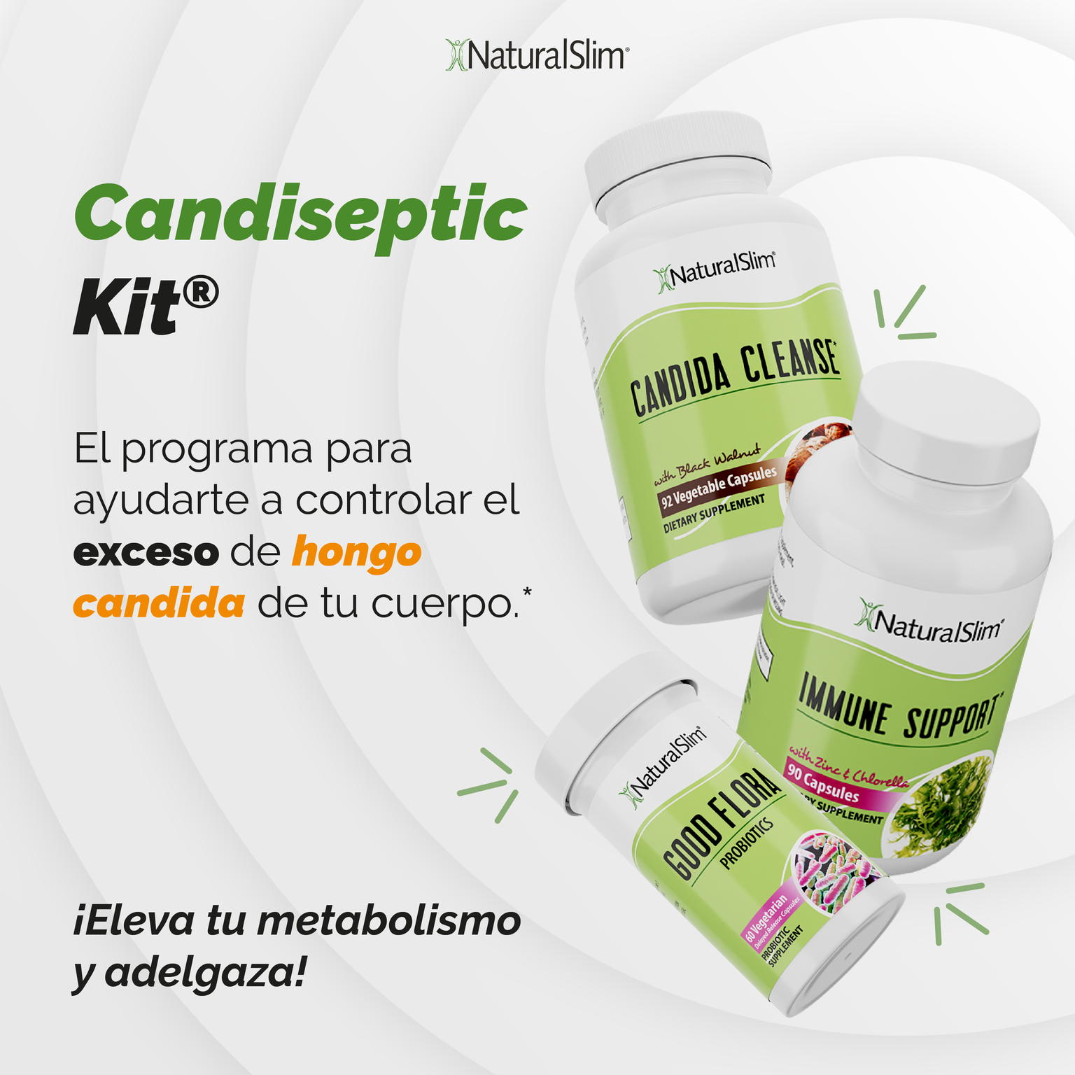 La limpieza del hongo candida de NaturalSlim®: Candiseptic Kit ...