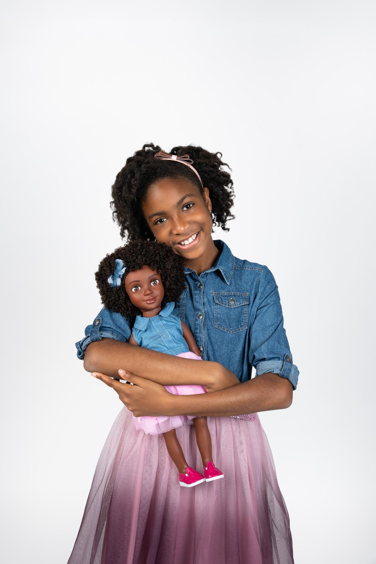 Beautiful Curly Me Bella Doll - 18 inch natural hair Black doll