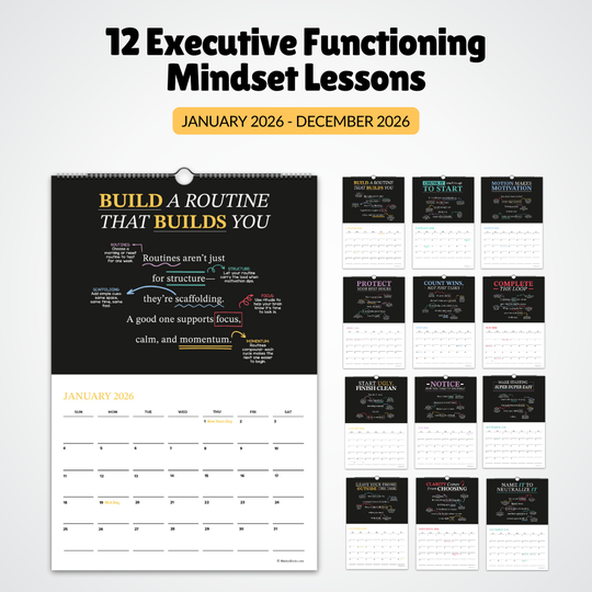 2026 Executive Functioning Wall Calendar