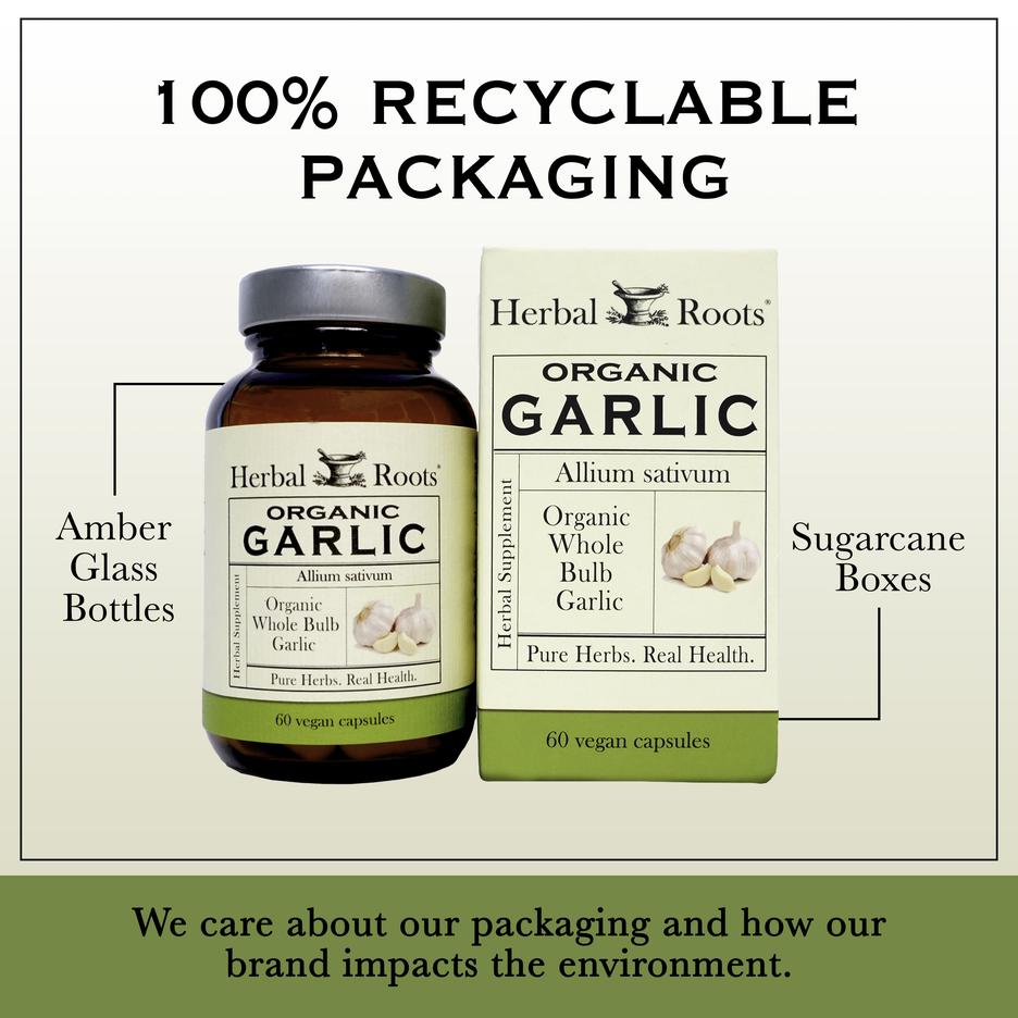 Organic Garlic Supplement - 60 VegCaps - 600 mg – Herbal Roots