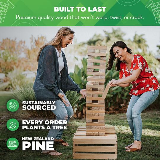 Giant Tower Game with Storage Crate / Game Table