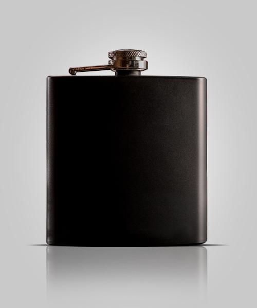 Black Flask Set Skull | Custom Engraved Black Flask Set | Kustom ...
