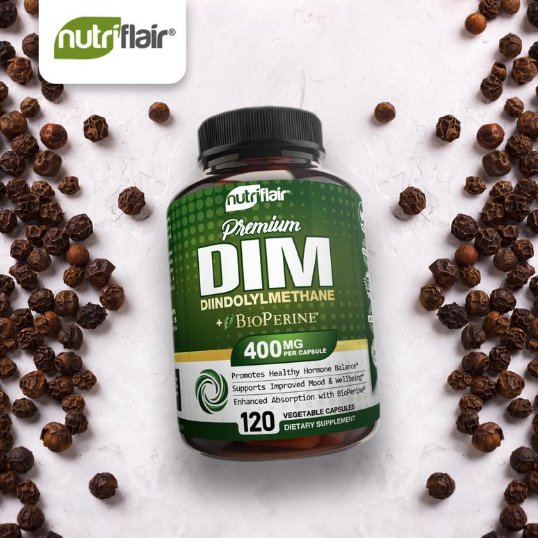 Dim Supplement BESTVITE DIM 400mg With Bioperine - 120 Vegetarian ...