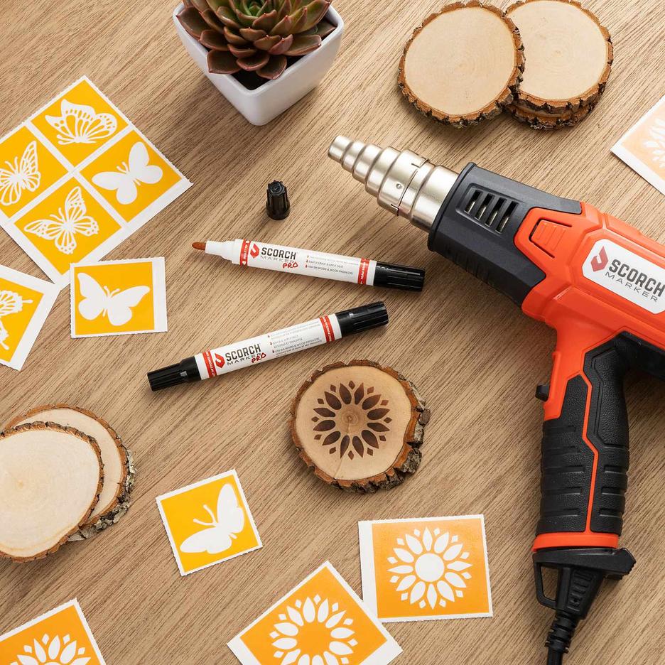 MEGA Stencil Bundle 5 Pack - Weeded Adhesive Vinyl Stencils - Scorch Marker