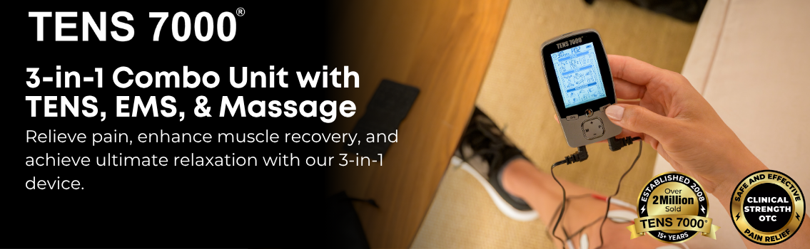 TENS 7000 3-in-1 Combo Unit with TENS, EMS, & Massage