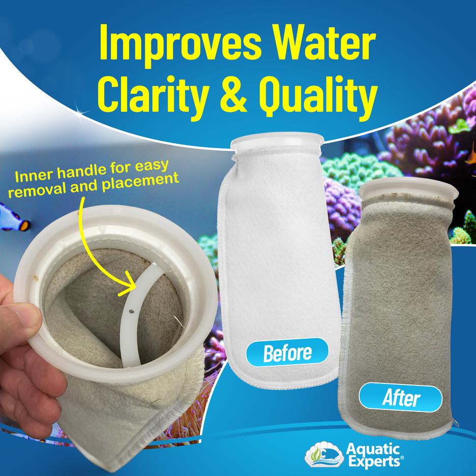 Aquatic Experts Aquatic Experts 4" Ring Aquarium Filter Sock 100 Micro