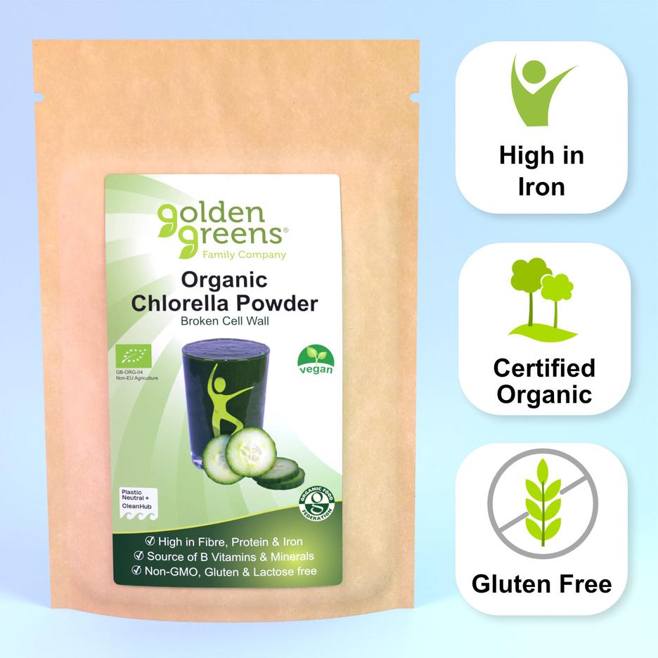Pure Organic Chlorella Powder: Nutrient-Rich Superfood Supplement ...