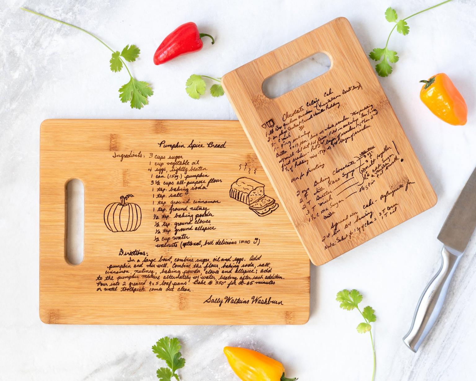 Family Recipe Board | Small | Personalized Cutting Board | Kustom ...